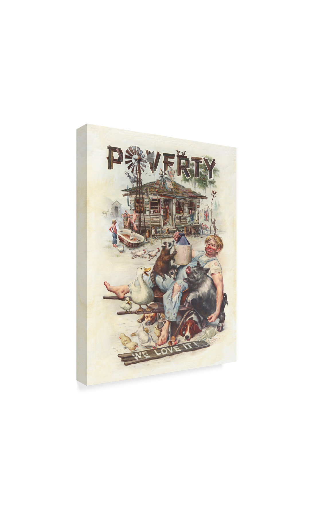 "Poverty" by D. Rusty Rust, Canvas Art, 24"x18" - Contemporary - Prints ...