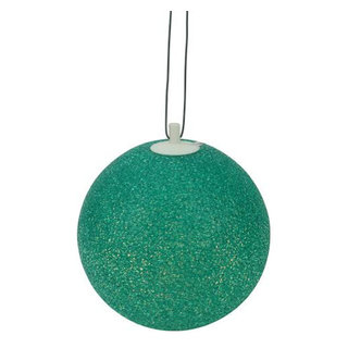 7" Lighted Twinkling Shimmering Sphere Patio Christmas Decoration ...