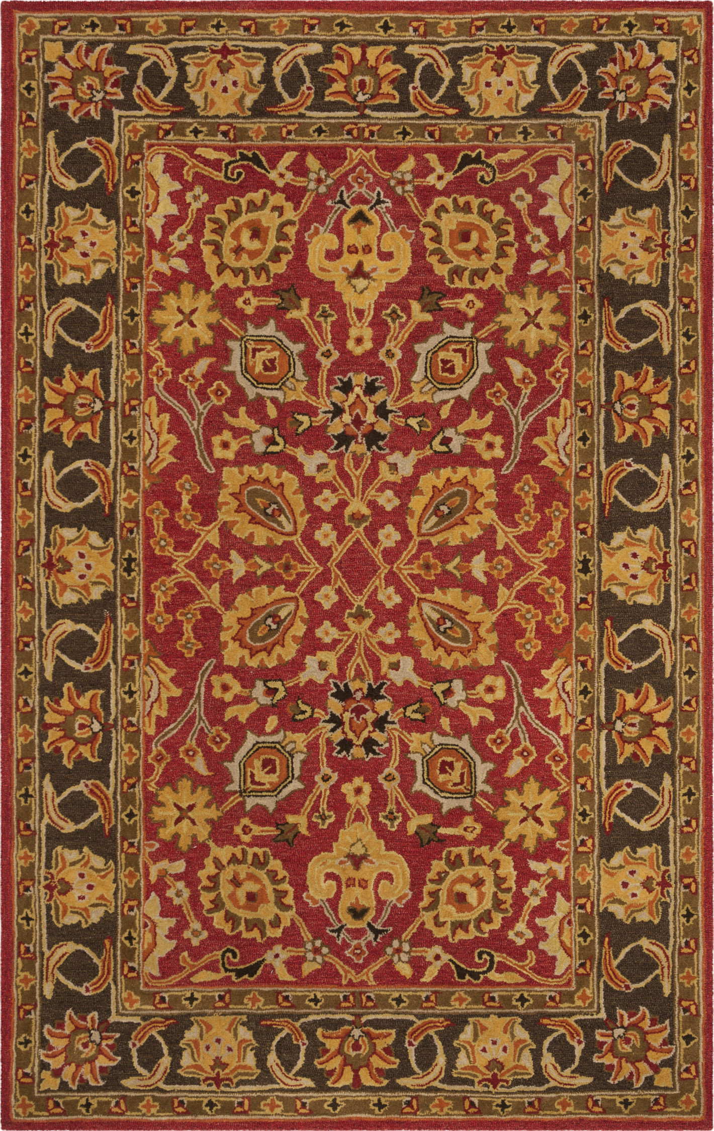 Safavieh Heritage Hg745Q Rug, Red/Gold, 2'3"x8'0" Runner ...
