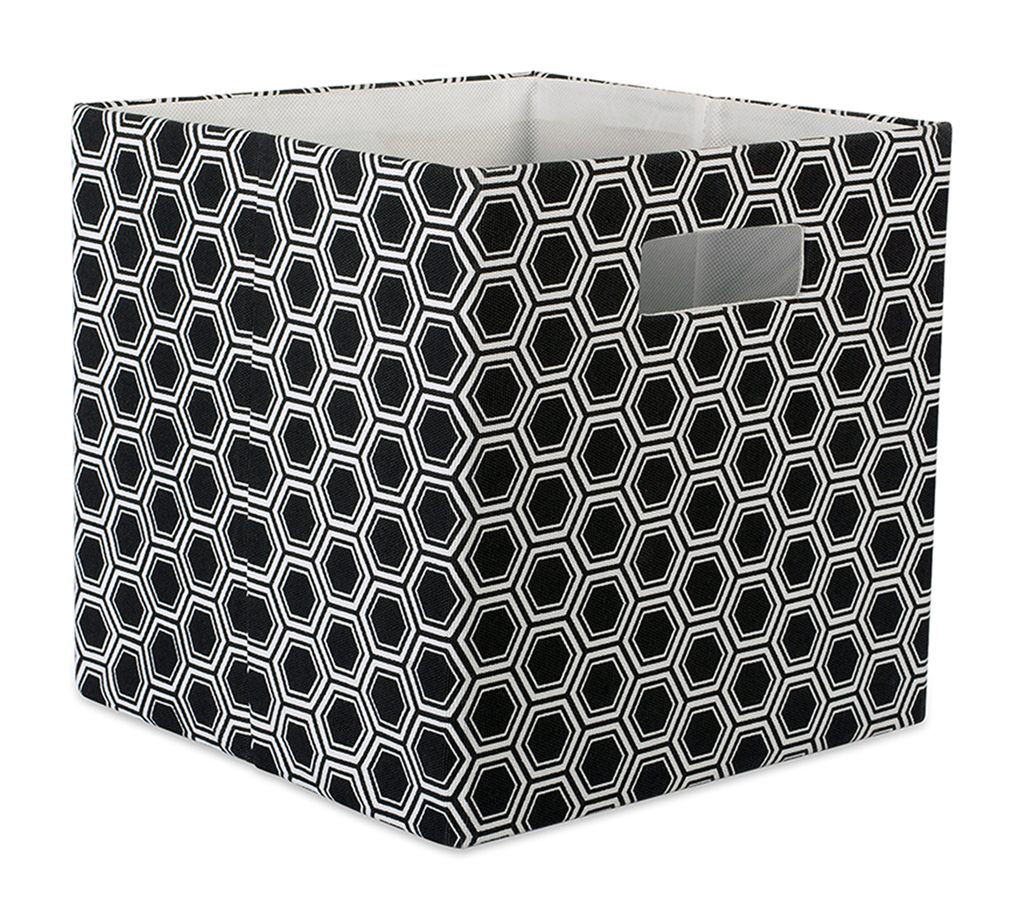 DII Polyester Cube Honeycomb Black Square 11x11x11" - Contemporary ...