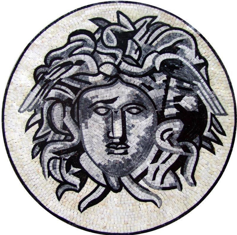 Versace Medallion Mosaic, 36" x 36" - Contemporary - Tile Murals - by ...