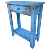 Small Accent Table With Drawer, Blue - Farmhouse - Side Tables And End ...