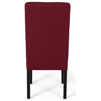 Raphael Deep Red Wooden Dining Chairs, Set of 2 - Contemporary - Dining ...