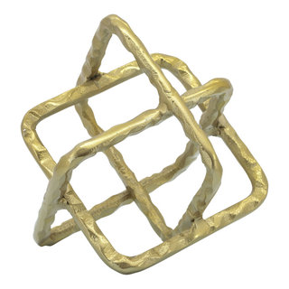 Metal 8" Square Orbs, Gold - Contemporary - Decorative Objects And ...