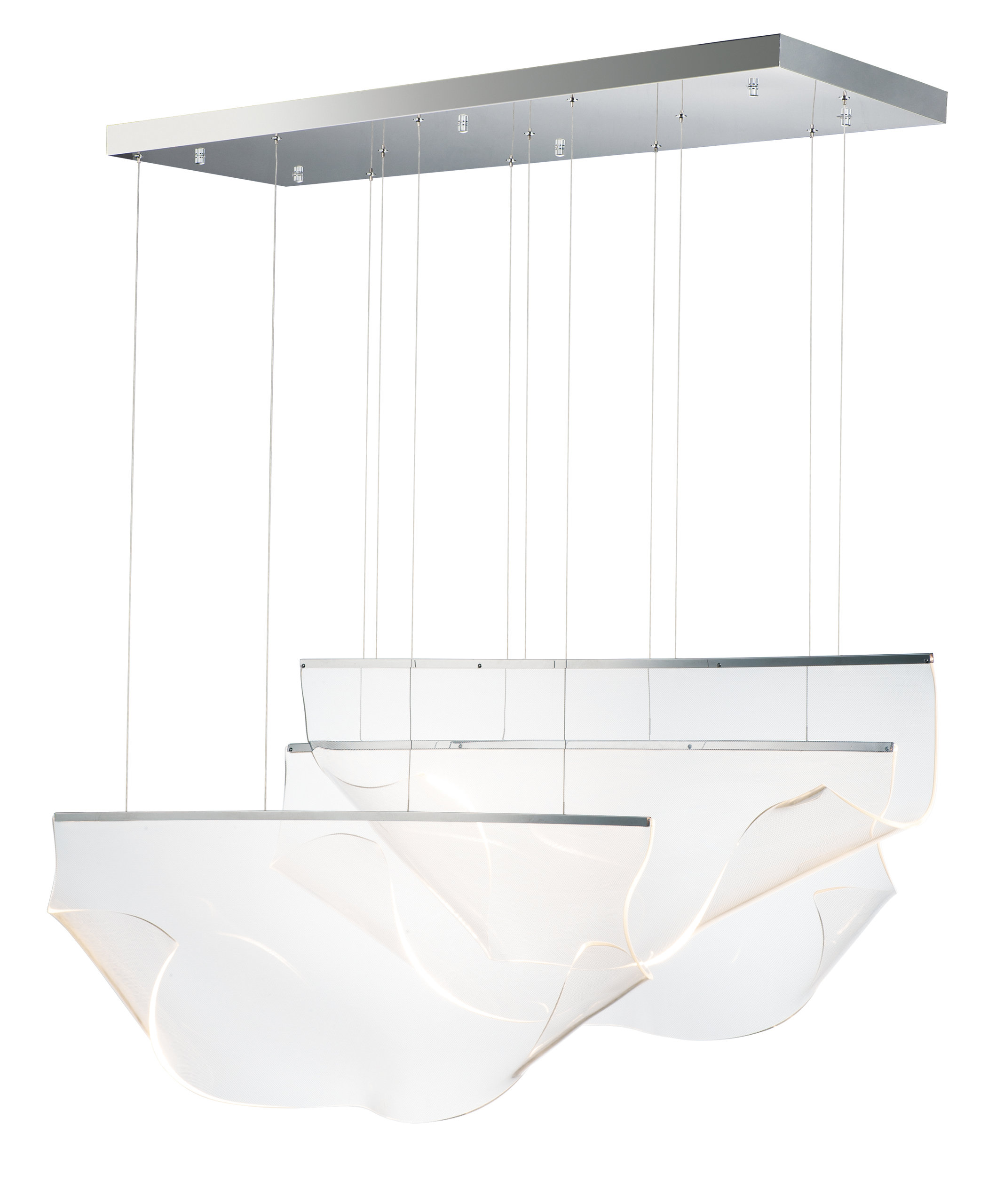 Rinkle 3-Light LED Pendant, Polished Chrome - Contemporary - Pendant ...