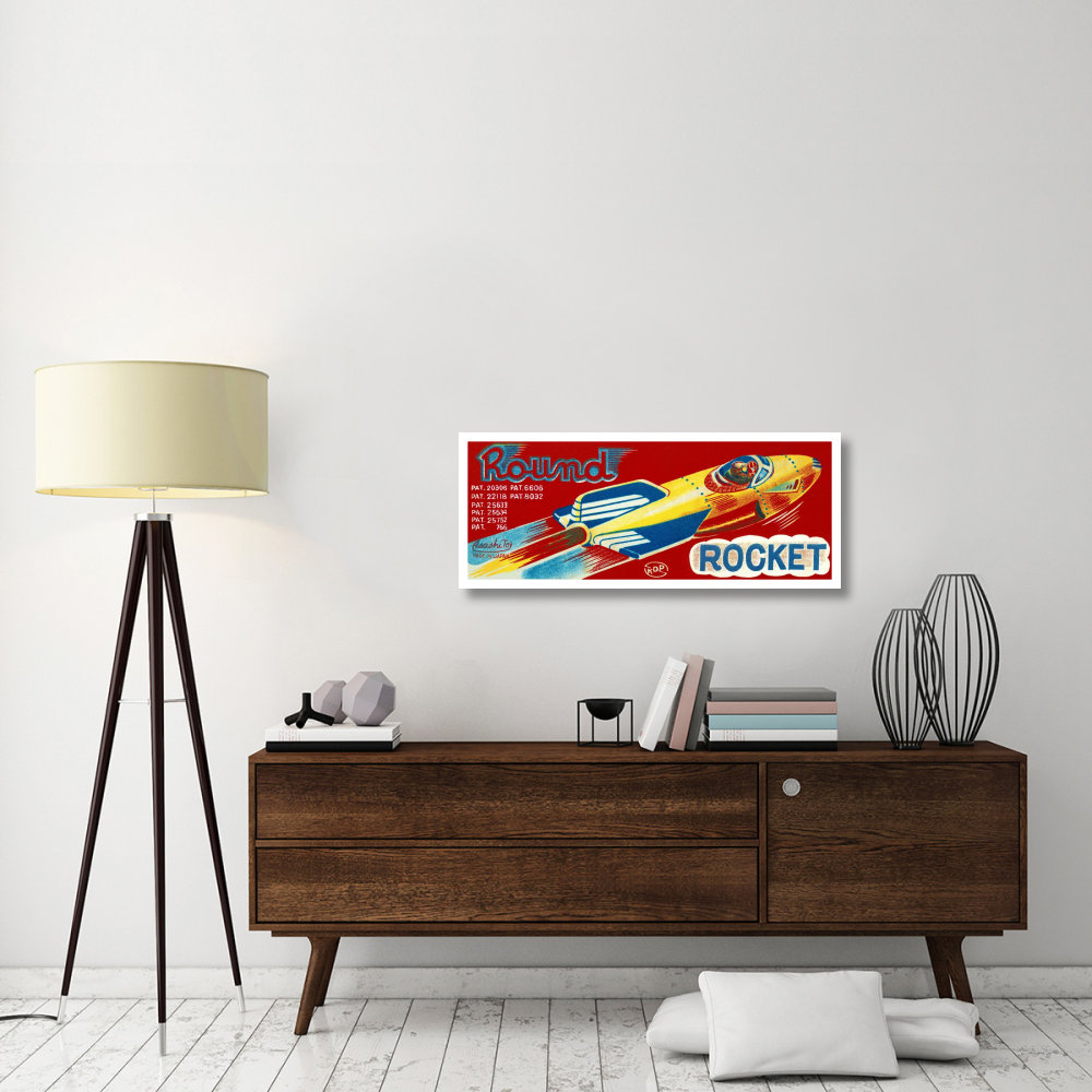 "Round Rocket" Digital Paper Print by Retrorocket, 38"x16", 42"x17 ...