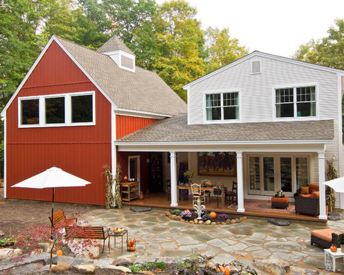 Vermont Farmhouse Attached Barn Ideas, Pictures, Remodel and Decor