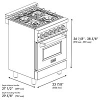 ZLINE Freestanding Range, Stainless Steel, Dual Fuel, RA24 ...