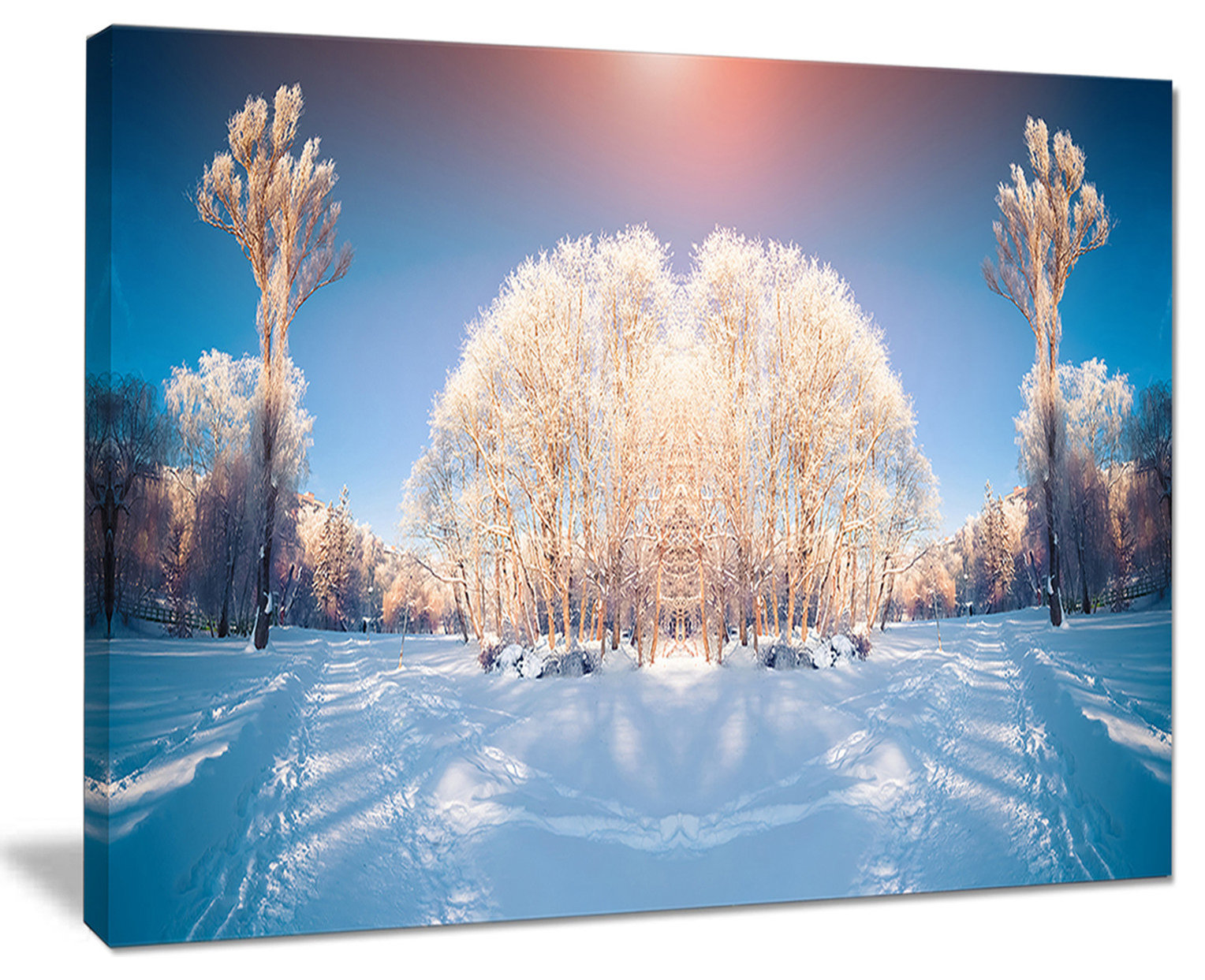 "Horizontally Flipped Winter Trees" Seashore Wall Art, 20"x12" - Beach ...