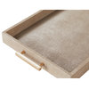 Cream Rectangular Tray with Metallic Handles | Andrew Martin Porto ...
