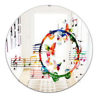 Designart Music Notes Iii Modern Contemporary Oval And Circle Wall ...