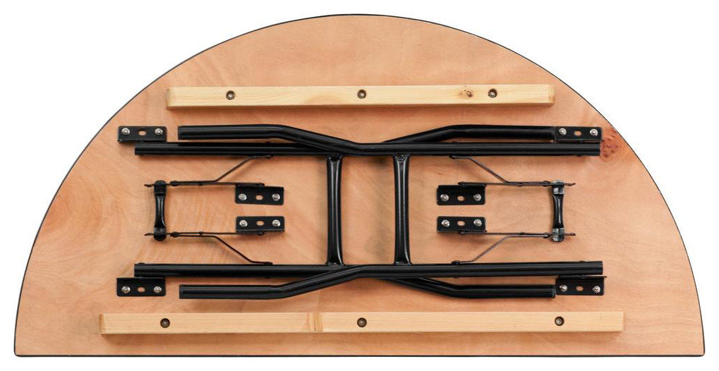 4-Foot Half-Round Wood Folding Banquet Table - Contemporary - Office ...