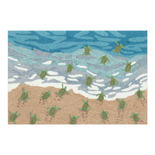 Frontporch Turtle Beach Indoor/Outdoor Area Rug, 2' x 5' - Beach Style ...