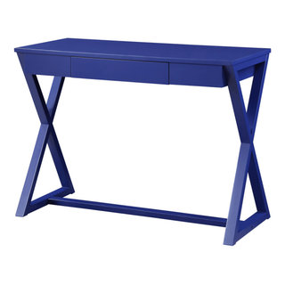 42" Blue Writing Desk - Contemporary - Desks And Hutches - by HomeRoots ...