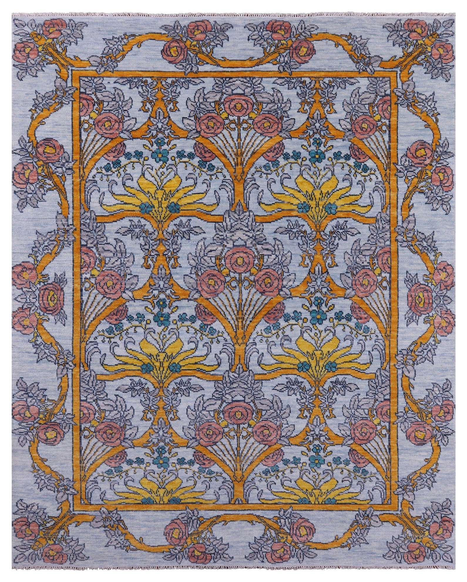 William Morris Handmade Wool Rug 8' 1" X 10' 2" - Q20012, 8' 1" X 10' 2 ...