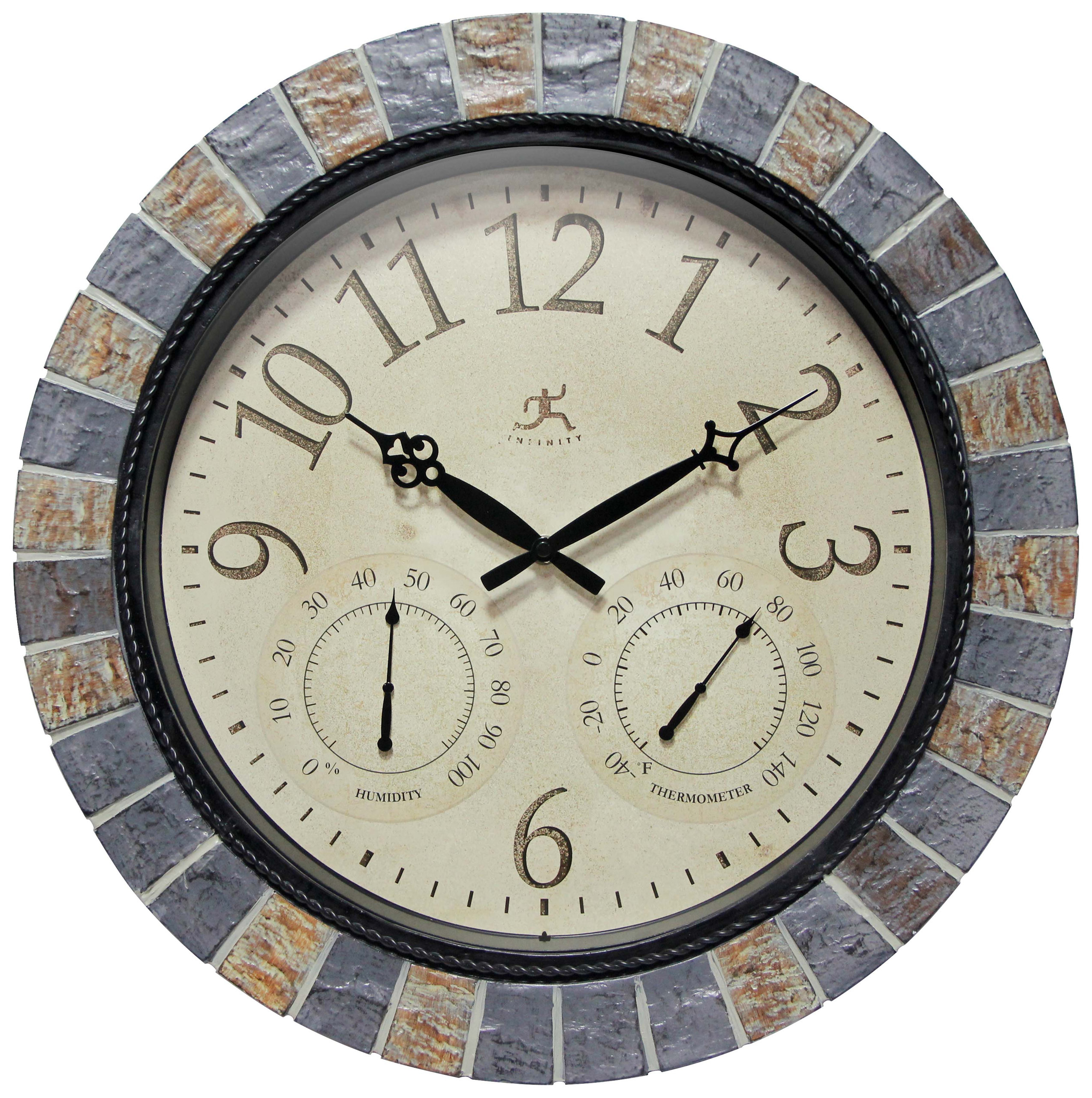 Inca II Indoor/Outdoor Wall Clock - Rustic - Outdoor Clocks - by ...
