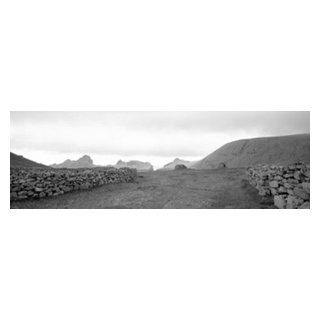 Stone Walls On A Landscape Shetland Islands Scotland Print, 18 x 6 ...