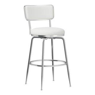 Hillsdale Baltimore Swivel Stool, Textured Twill Back, Bar Height ...