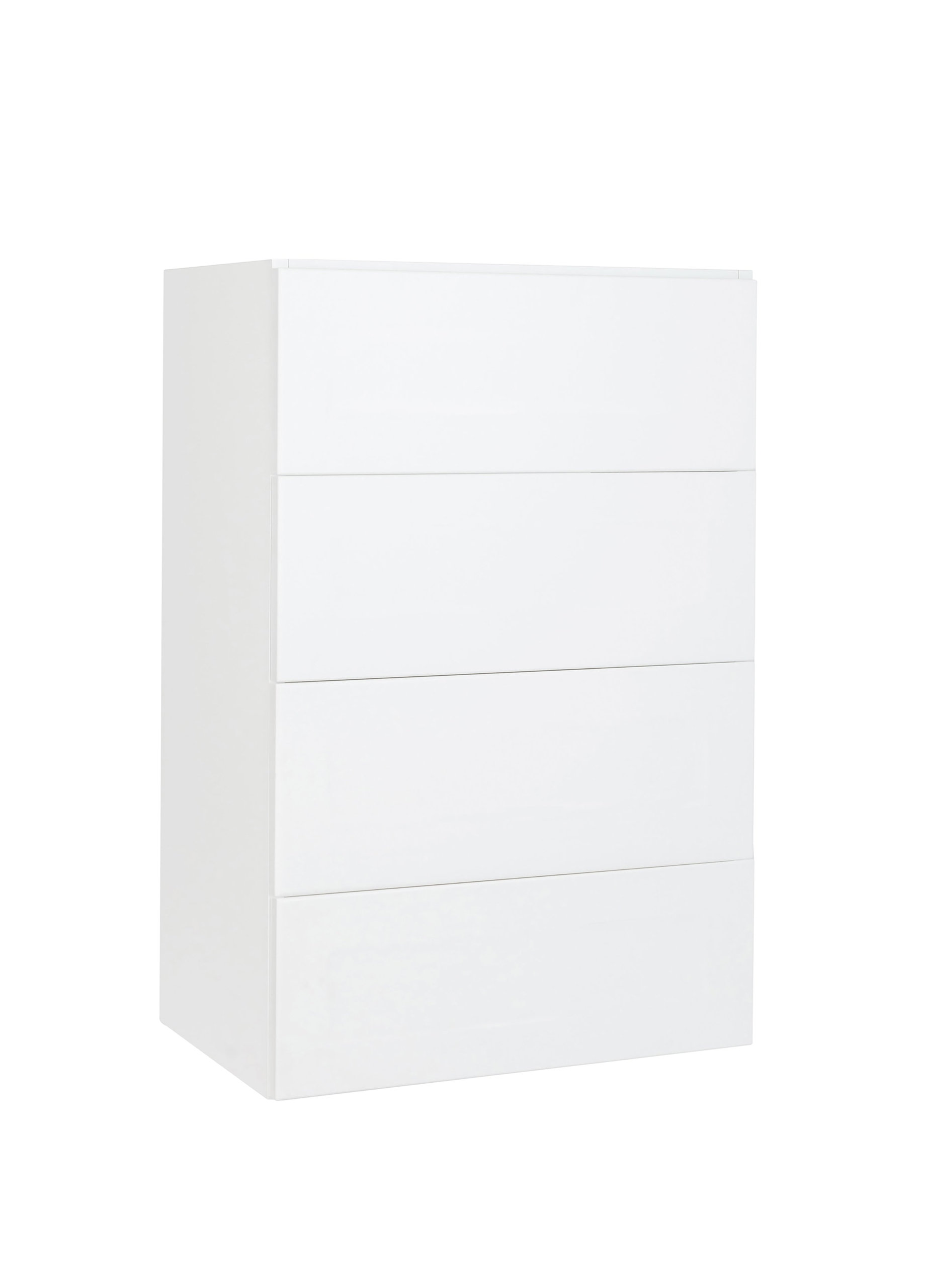 Modular Closets Vista Collection Short Tower With 4 Drawers, White, 19. ...