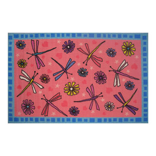 Fun Rugs Fun Time Collection Dragonflies Area Rug, 19"x29 ...