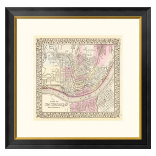 "Cincinnati, Ohio, 1880" Framed Print by Samuel Augustus Mitchell, 26 ...