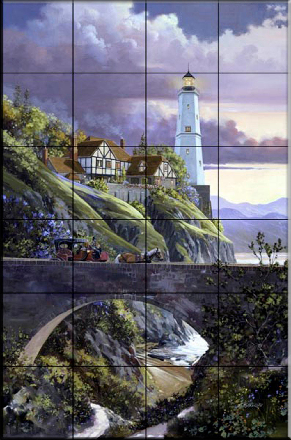 Tile Mural, The Sentinel by Douglas Laird, 17" x 25.5" (24 Tiles ...