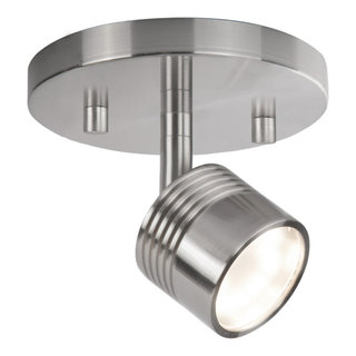 Lyra Track Light, Modern LED Single Fixed Track Fixture, Brushed Nickel ...