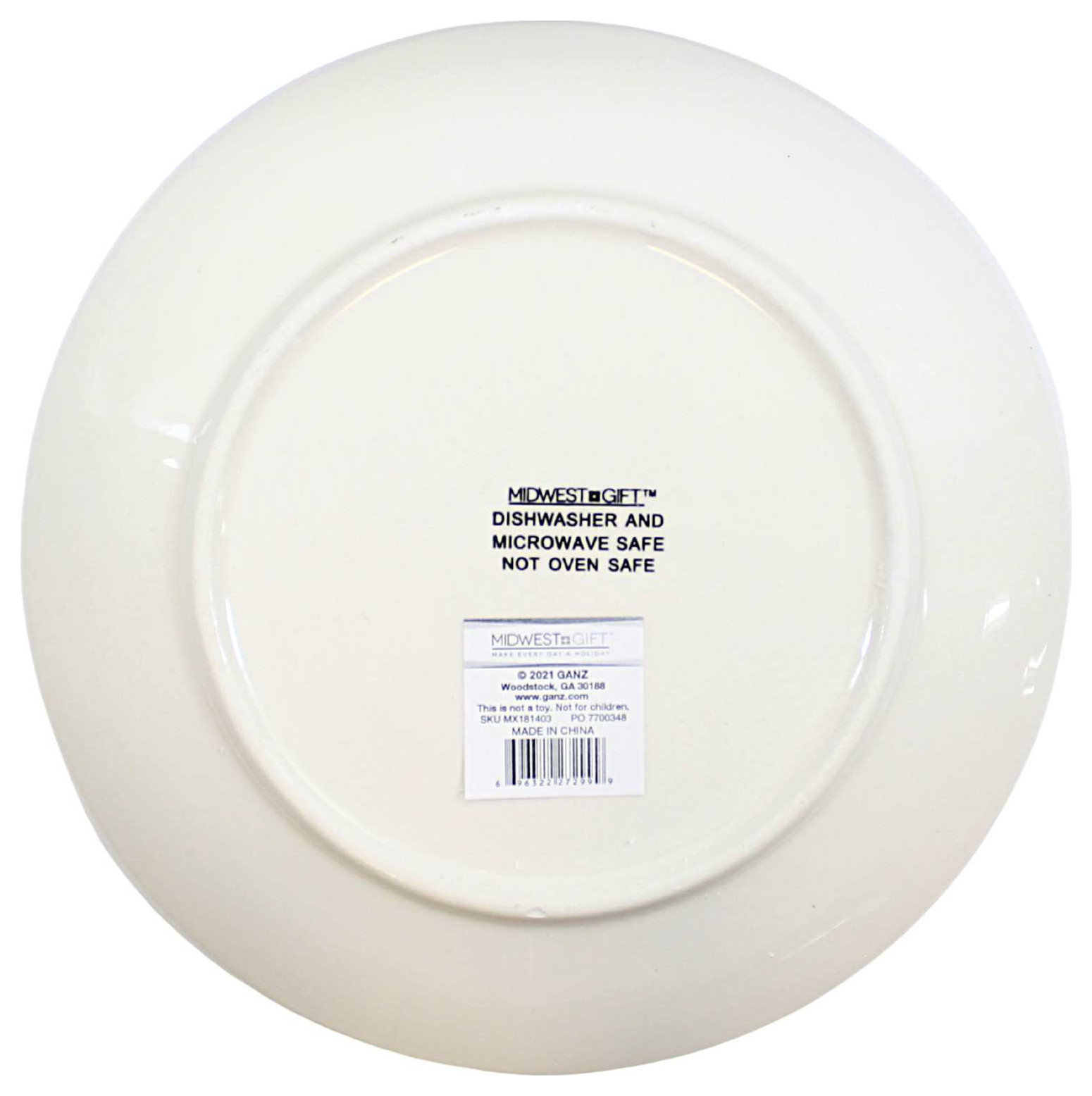 Tabletop Stag Snack/Dessert Plate Dolomite Christmas Poinsettia ...