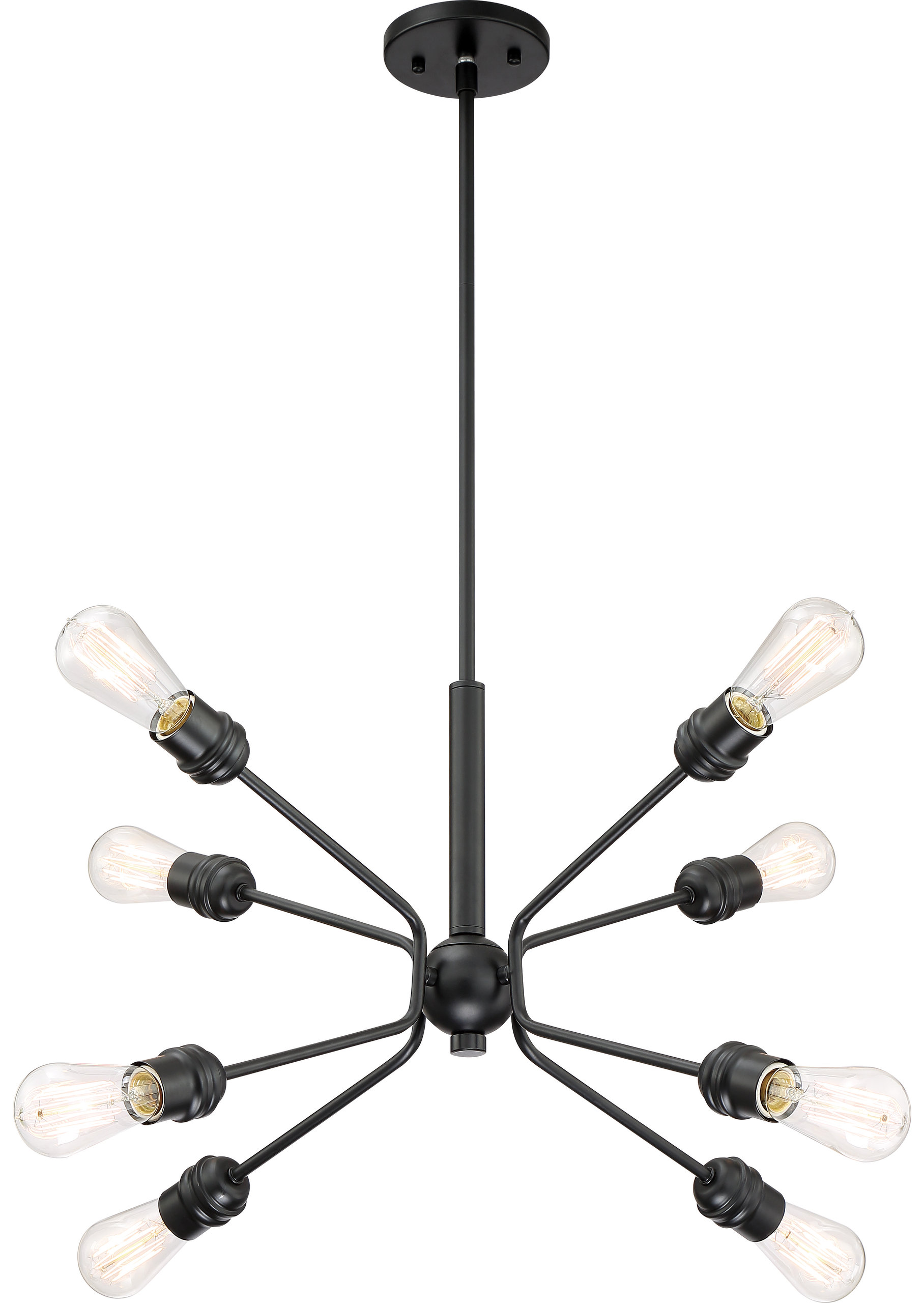 Faraday - 8 Light Pendant - Black Finish - Industrial - Pendant ...