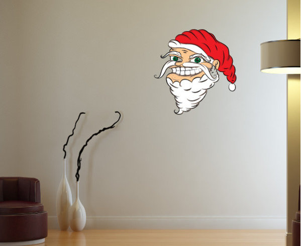 Christmas Santa Vinyl Wall Decal ChristmasSantaUScolor005, 18 in ...