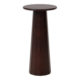 Enteka Drink Table, Walnut Finish - Modern - Side Tables And End Tables ...