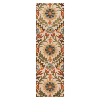 Tangier Hand-Hooked Rug, Gold, 2'3"x8' Runner - Traditional - Hall And ...