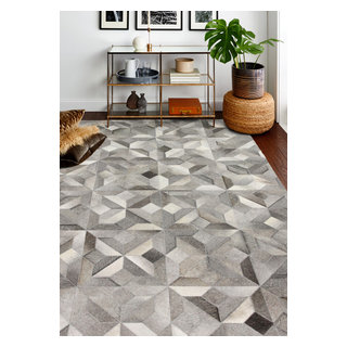 Bashian Nixon Swatch Grey 1'6" X 1'6" - Contemporary - Area Rugs - by ...