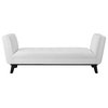 Lauren White Tufted Button Faux Leather Accent Bench - Midcentury ...