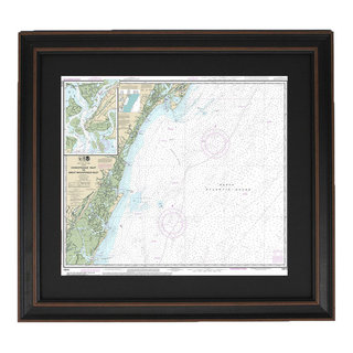 Poster Size Framed Nautical Chart; Chincoteague Inlet to Great ...