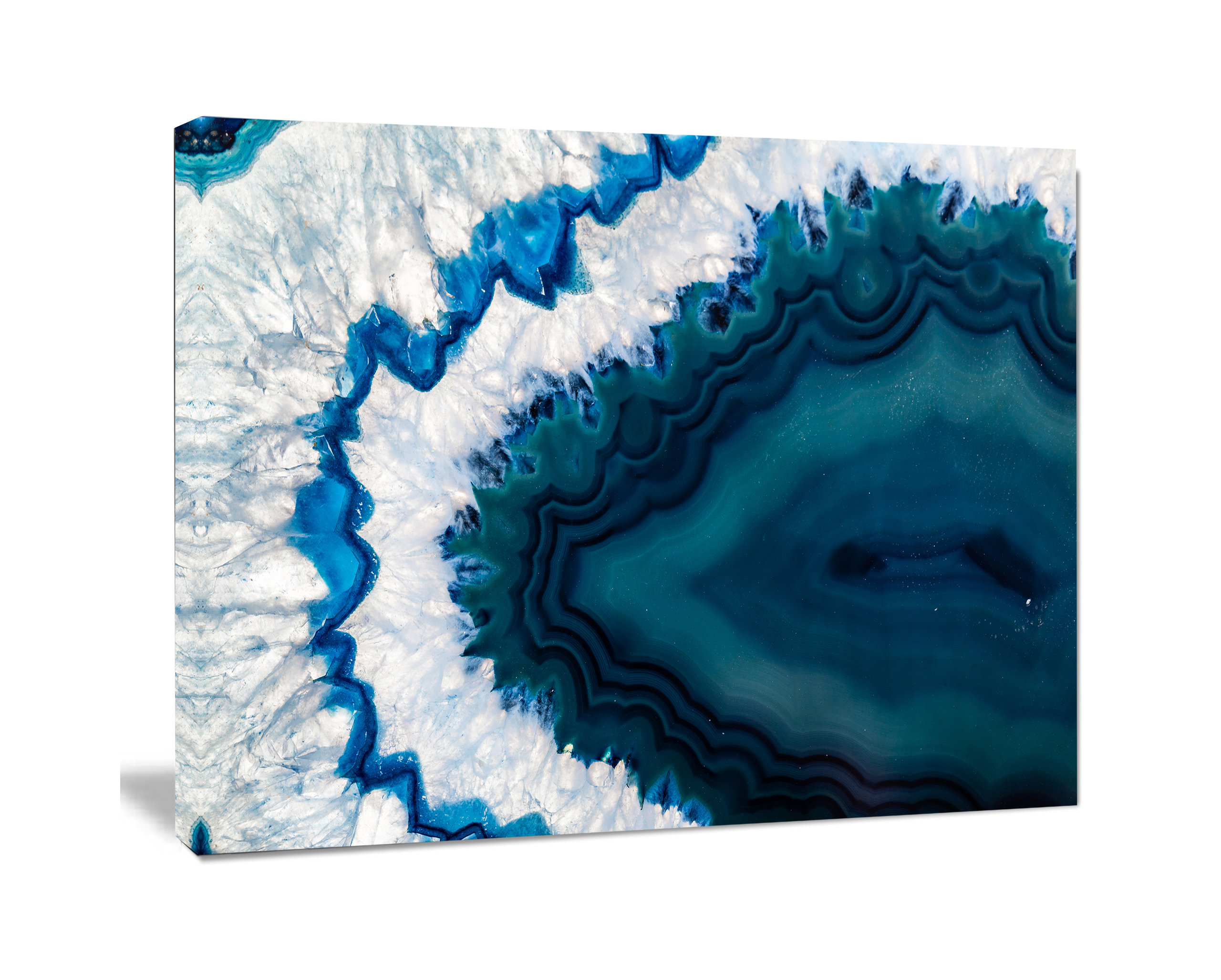 Designart - Blue Brazilian Geode - Abstract Canvas Wall Art Print, 20 ...