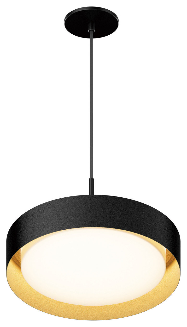 Echo LED Pendant, Black / Gold - Modern - Pendant Lighting - by ...