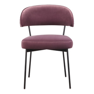 Contemporary Dolce Dining Chair Purple Velvet - M2 - Green - Midcentury ...