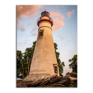 Marblehead Lighthouse at Sunset From the Shore Canvas Prints, 16" X 20 ...