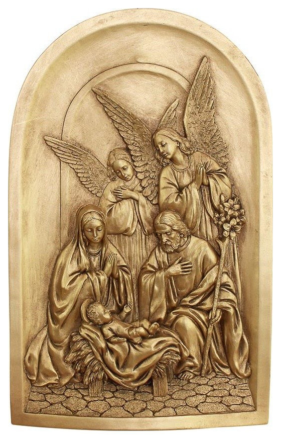Holy Family Nativity Wall Sculpture - Traditional - Wall Sculptures ...