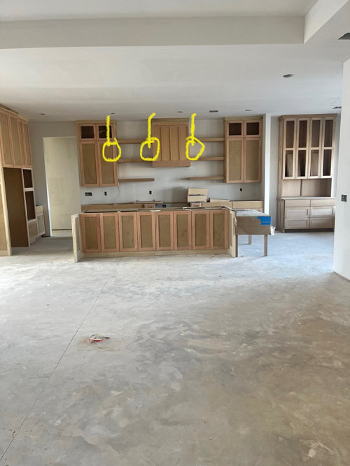 kitchen island pendant placement