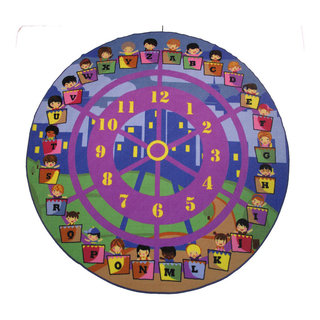 Fun Rugs Fun Time Collection Wheel of Fun Area Rug, 6'8"x6'8 ...