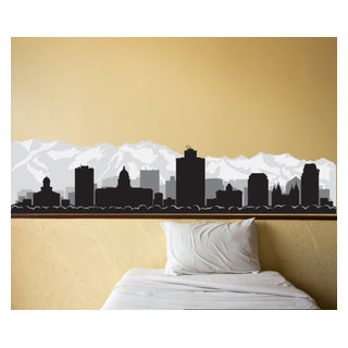 Salt Lake City Utah Skyline Vinyl Wall Decal or Car Sticker SS095EY, 15 ...
