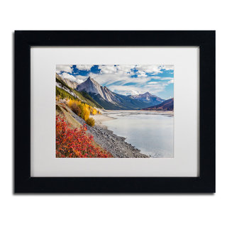 Pierre Leclerc 'Autumn At Medicine Lake' Matted Framed Art, 14"x11 ...