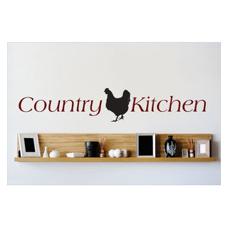 Decal Vinyl Wall Sticker, Country Kitchen Quote, 10x40", 10X40 ...