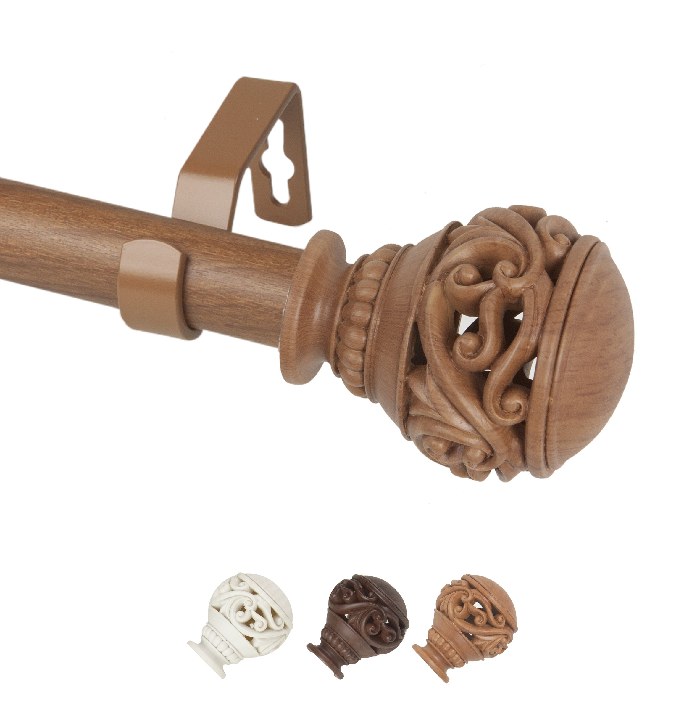 Reed 1" Diameter Curtain Rod, 170-240" - Traditional - Curtain Rods ...