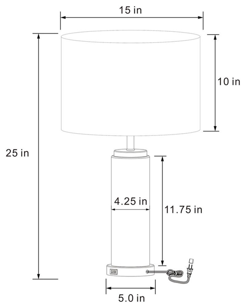 Coaster Lucius Modern Wood Drum Shade Bedside Table Lamp White and Gold ...