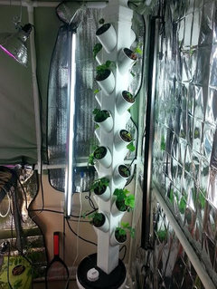 LED lighting for tower garden vertical hydroponic garden tower