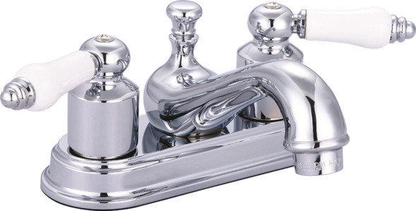 Banner Lavatory Porcelain Lever Faucet With Brass Pop - Traditional ...