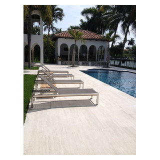 Coliseum Stone Rustic Travertine Pool Deck - Contemporary - Miami - by ...